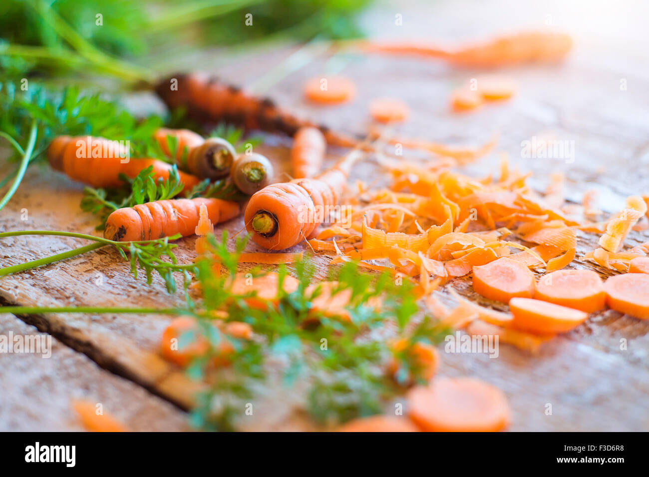 Carrot on a table Stock Photo - Alamy