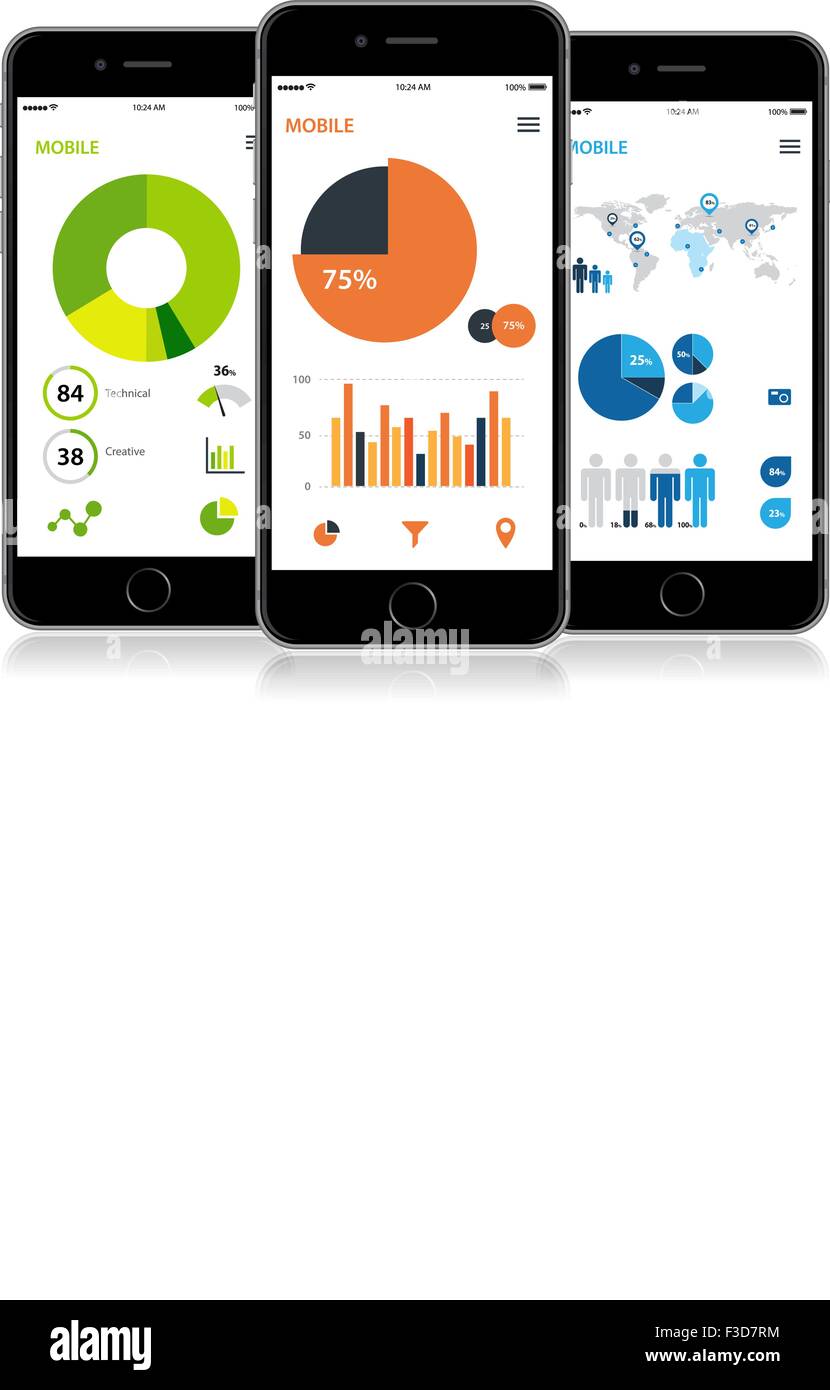 Vector smart phone info graphic design Stock Vector Image & Art - Alamy