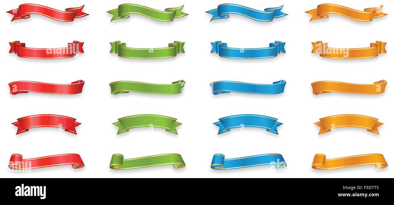 This image is a vector file representing a collection of colorful ...