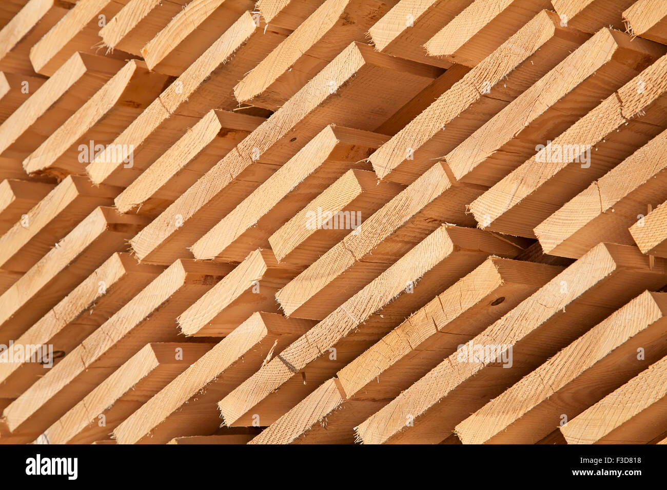 Stack of new wooden studs at the lumber yard Stock Photo - Alamy