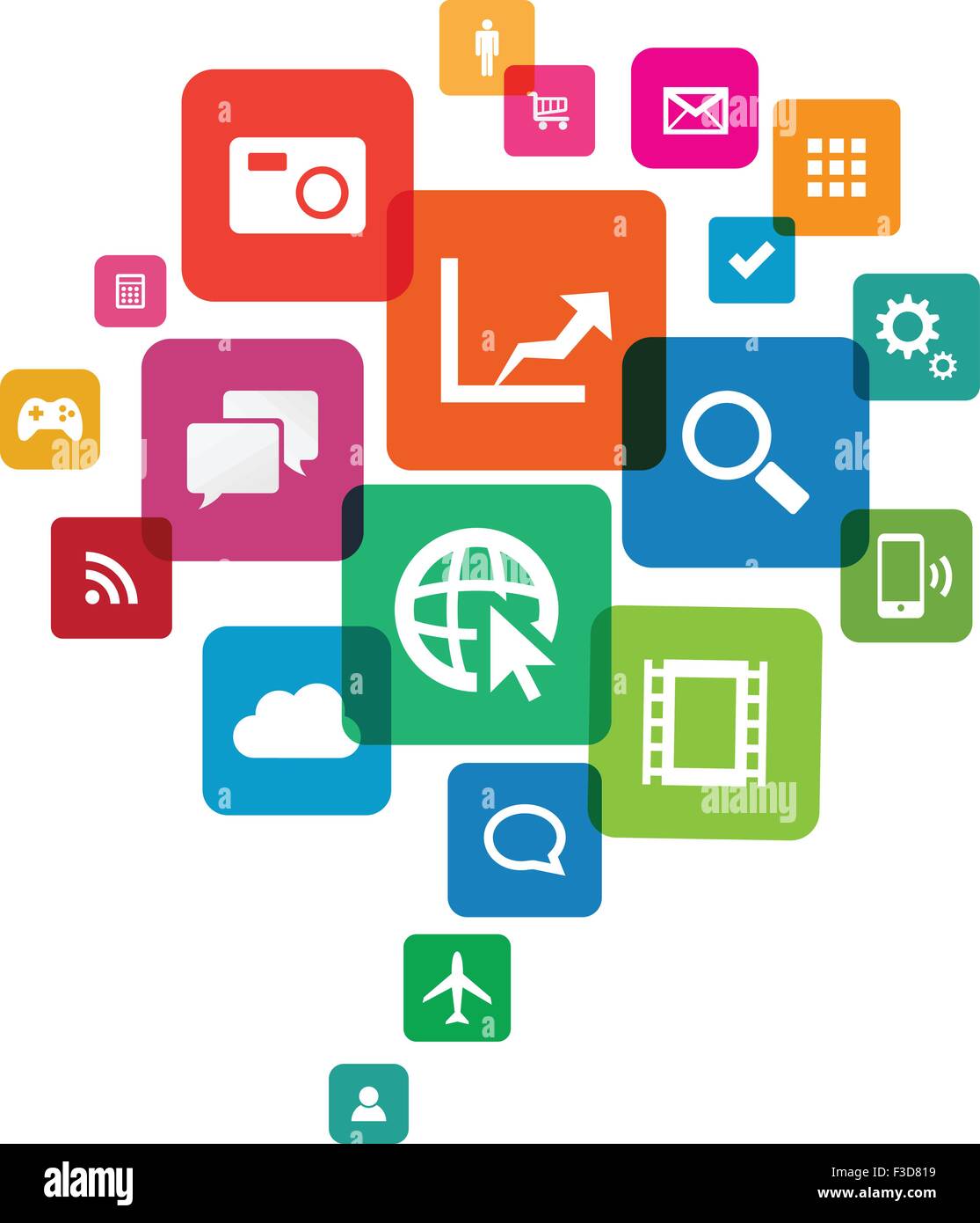 This image is a vector file representing an app cloud technology Stock Vector Image & Art - Alamy