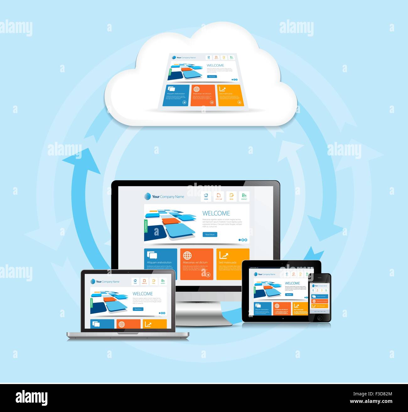 This image is a vector file representing a internet cloud computing concept Stock Vector Image ...