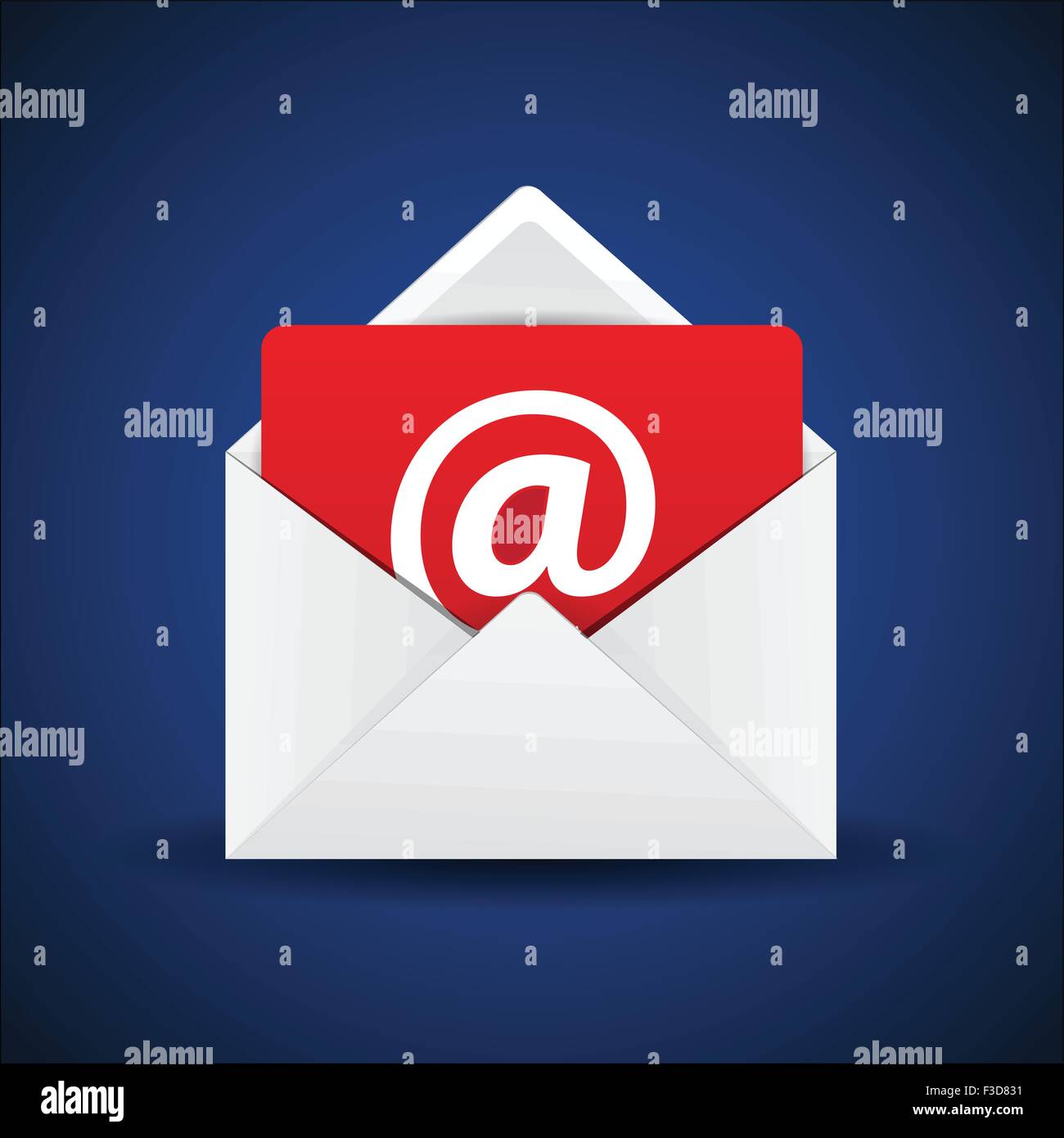 This image is a vector file representing a email contact envelope Stock ...