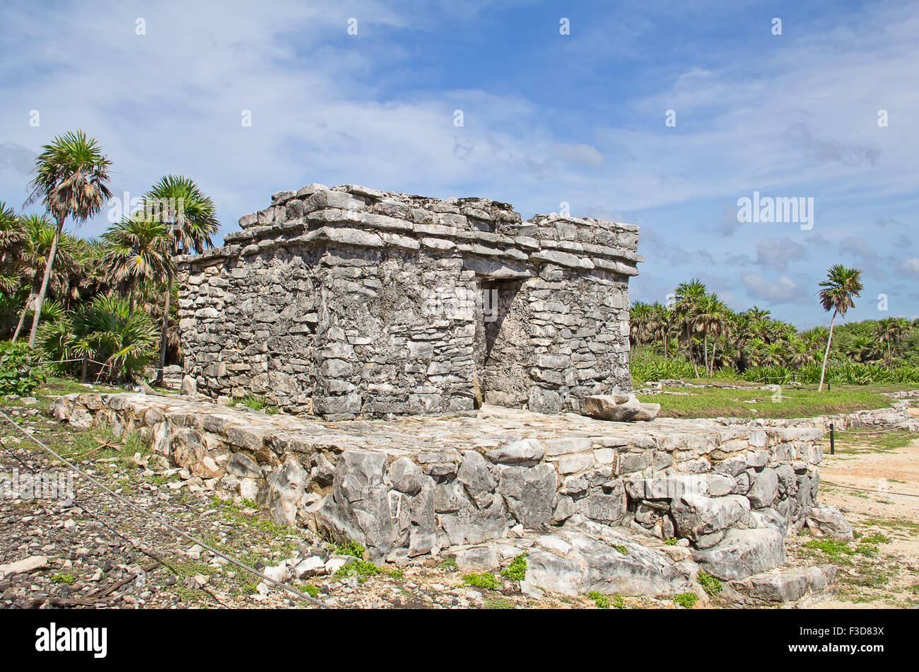 Ruins of the Mayan fortress and temple near Tulum, Mexico Stock Photo ...