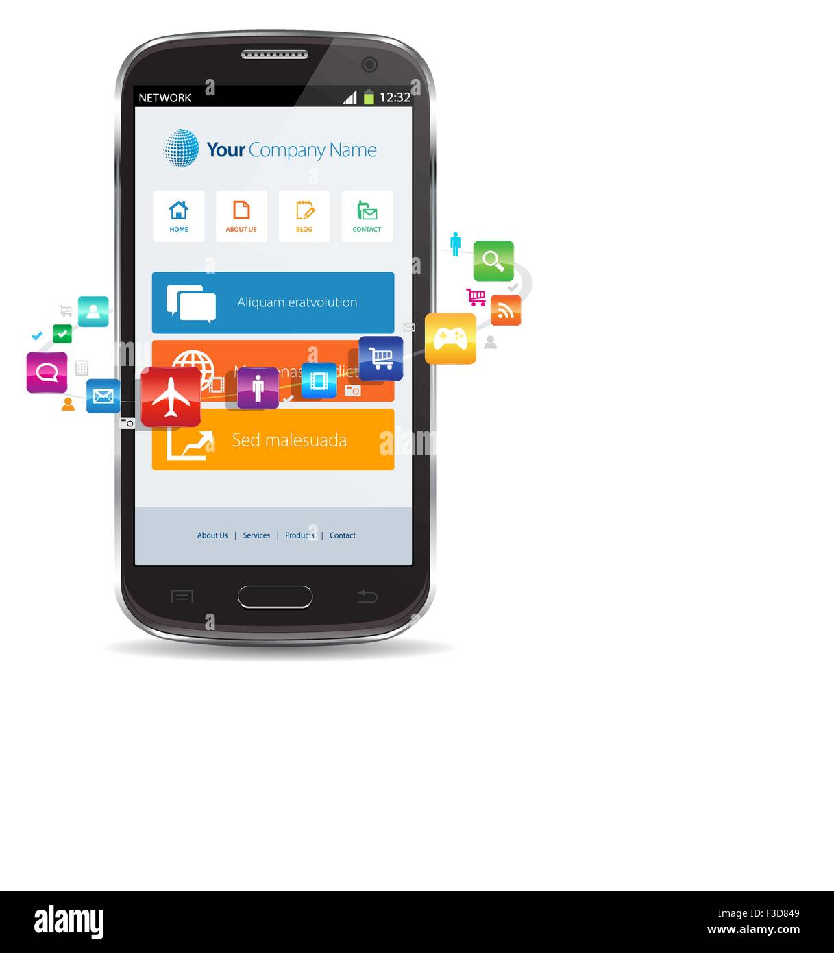 This image is a vector file representing a internet cloud smartphone apps concept Stock Vector ...