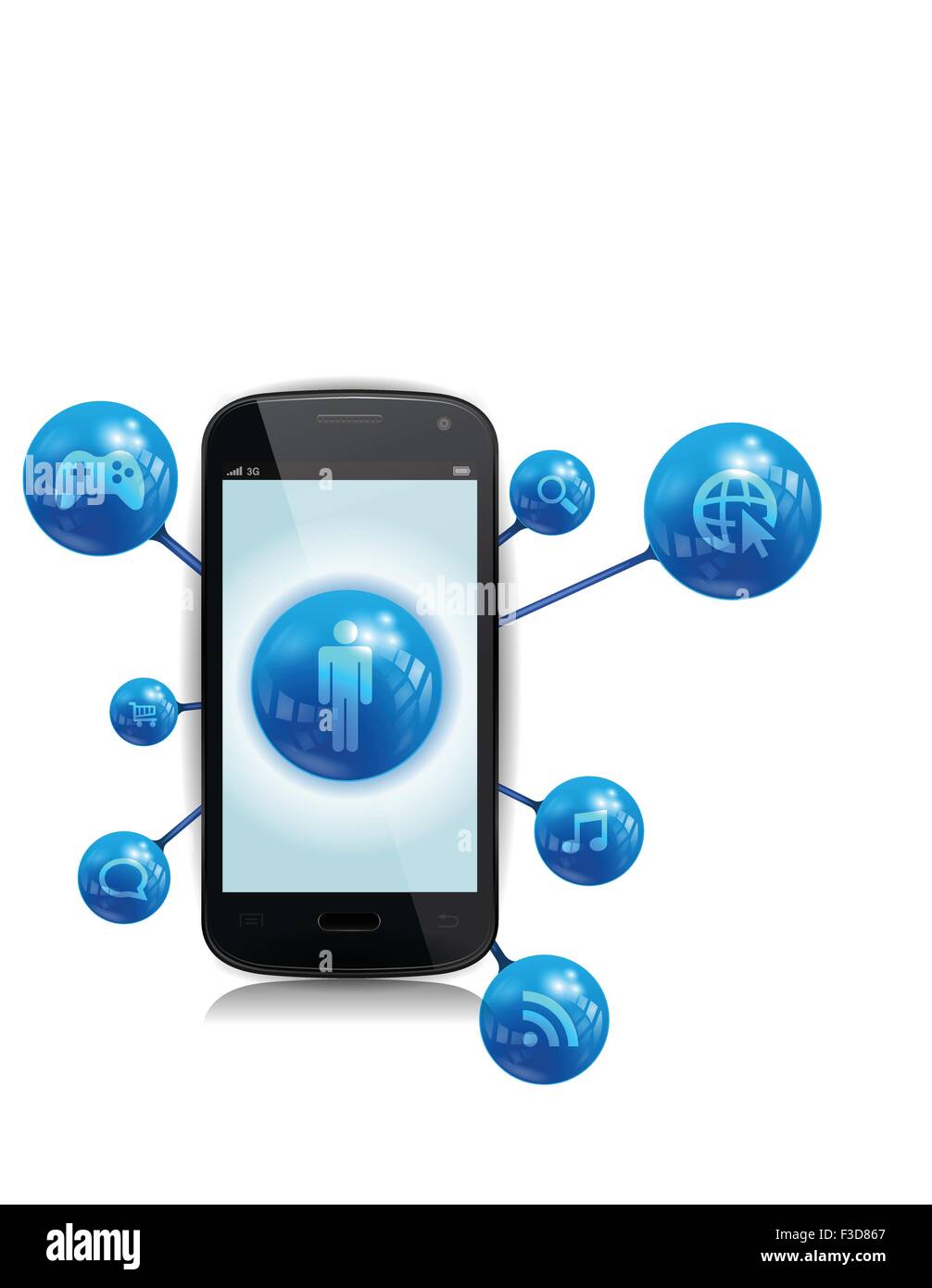 Smartphone, Vector, Network, Phone, Internet, Web Stock Vector Image ...