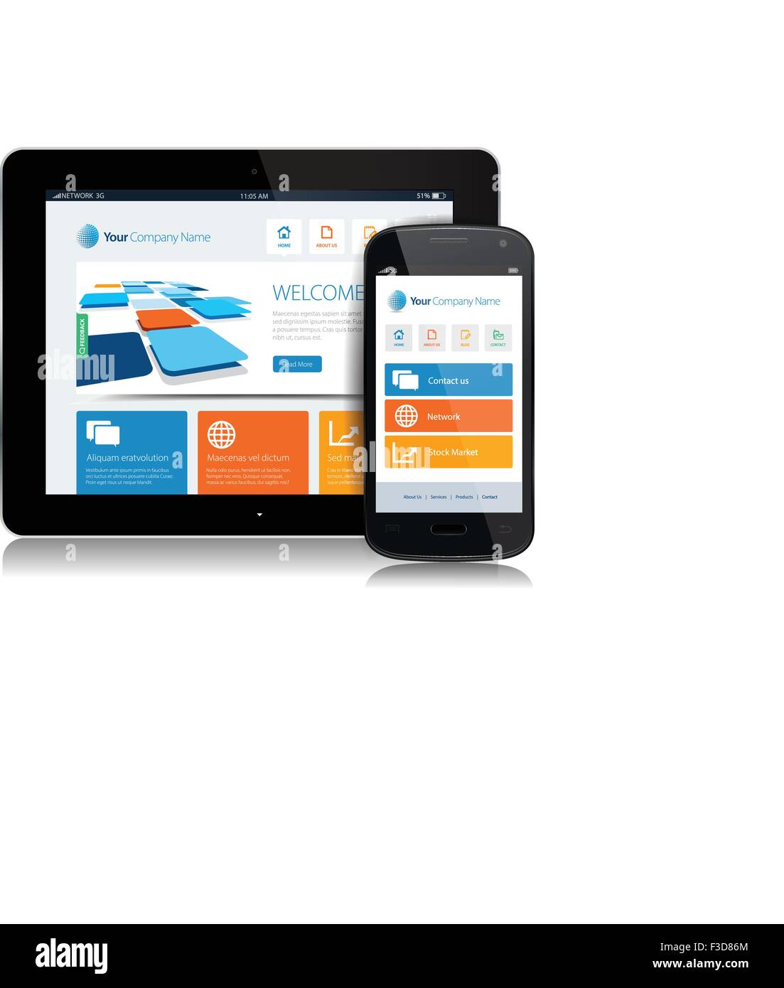 Call tablet Stock Vector Images - Alamy