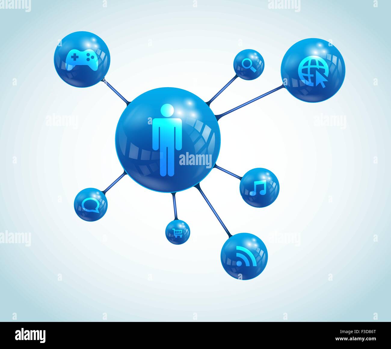 Vector Network Internet Web Social Connection Stock Vector Image