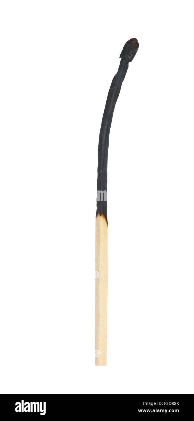 High detailed burned match isolated on white Stock Photo - Alamy