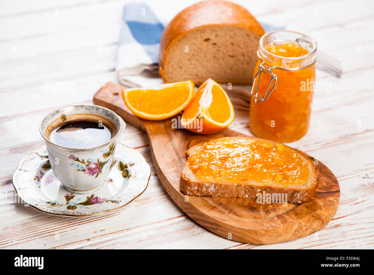 Coffee bread and jam hi-res stock photography and images - Alamy