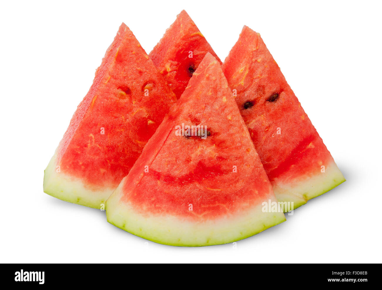 Four slices of ripe watermelon near isolated on white background Stock ...