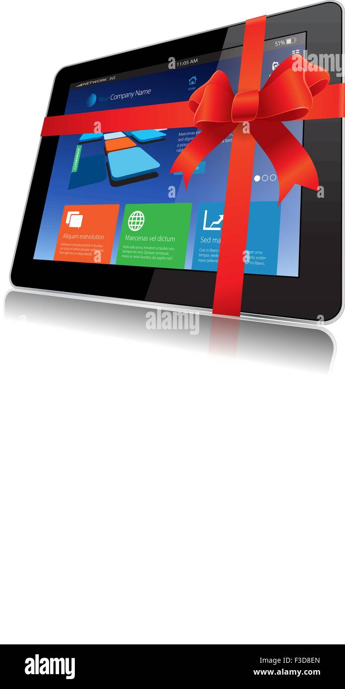 Vector, Tablet, Web, Internet, Gift, Present Stock Vector Image & Art ...