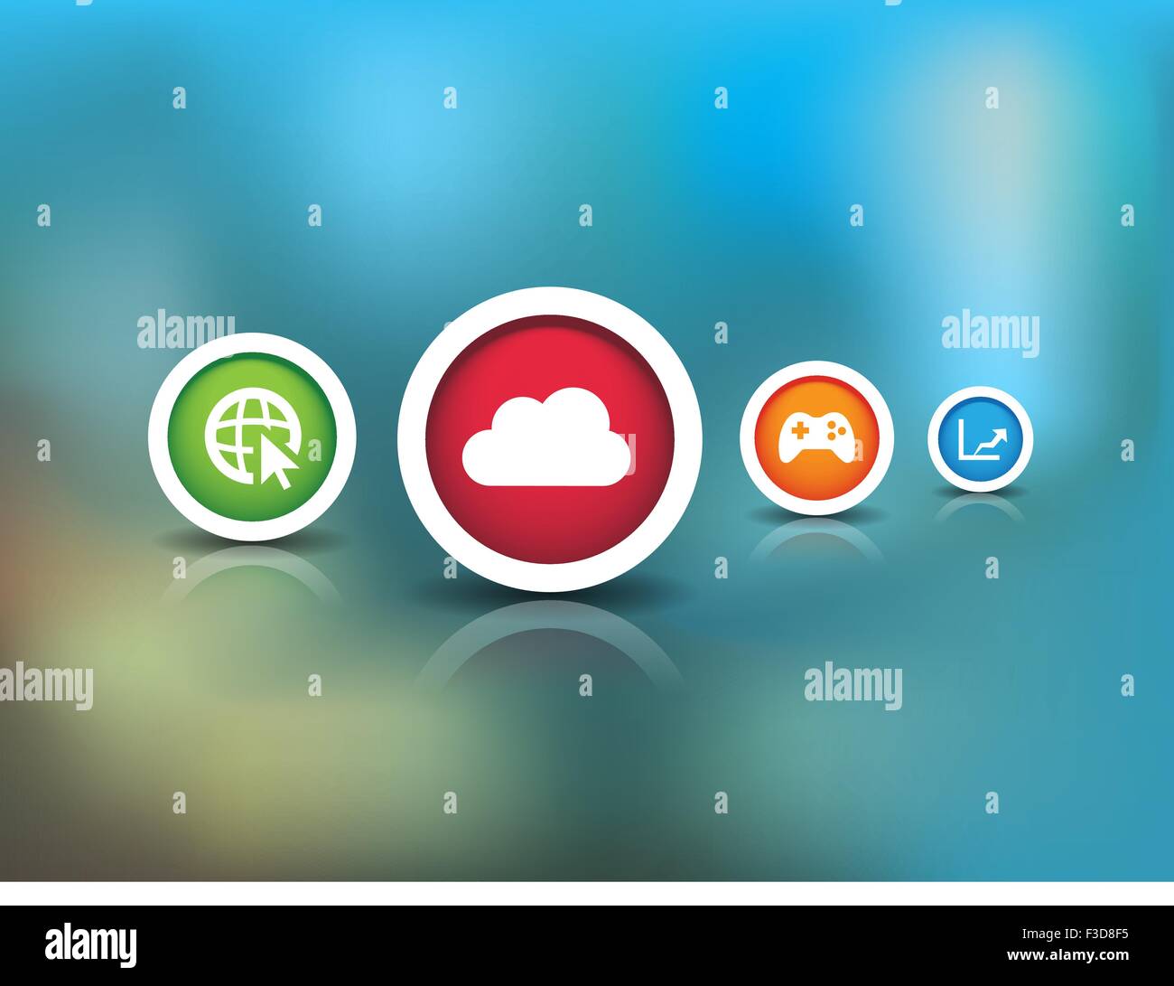 Icon, Button, Vector, Background, App, Cloud Stock Vector Image & Art ...