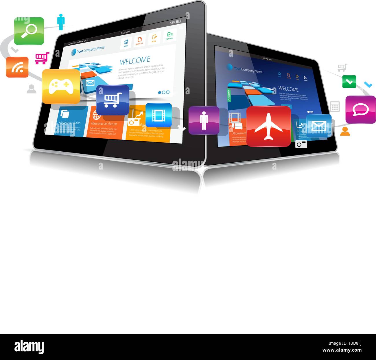 Tablet, Vector, App, Icon, Internet, Web, Search Stock Vector Image ...