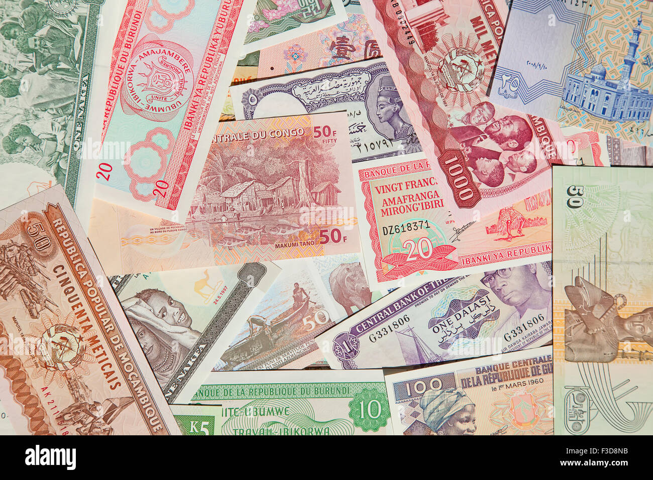 Variety of the African banknotes Stock Photo - Alamy