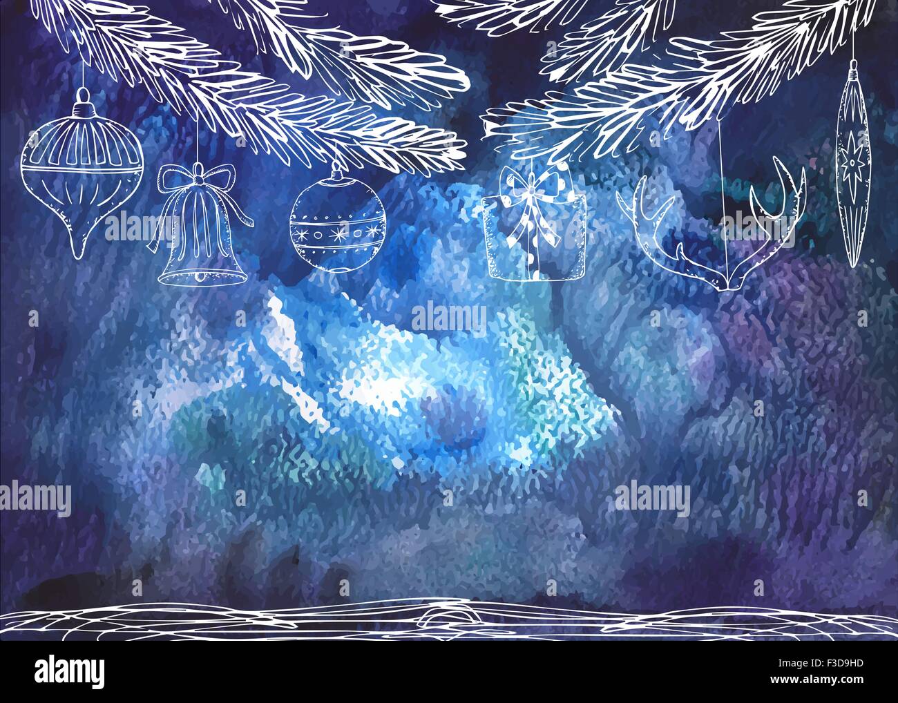 Christmas decoration ball antlers Stock Vector Images - Alamy