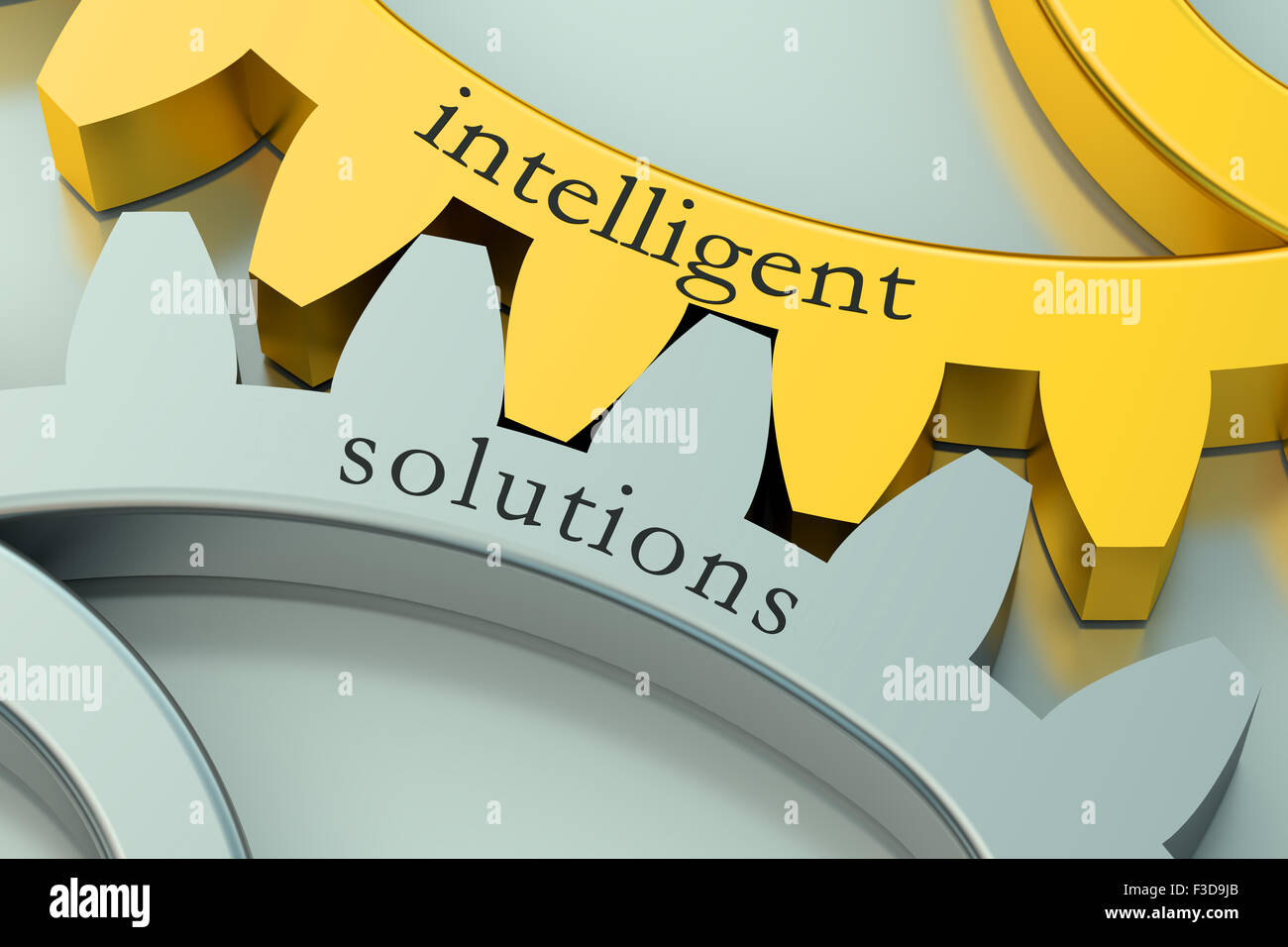 Intelligent Solution concept on the gearwheels Stock Photo - Alamy