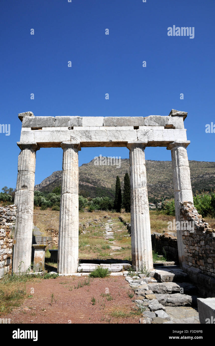 Ruins at Ancient Messene (Messeni) near Kalamata in the Greek ...