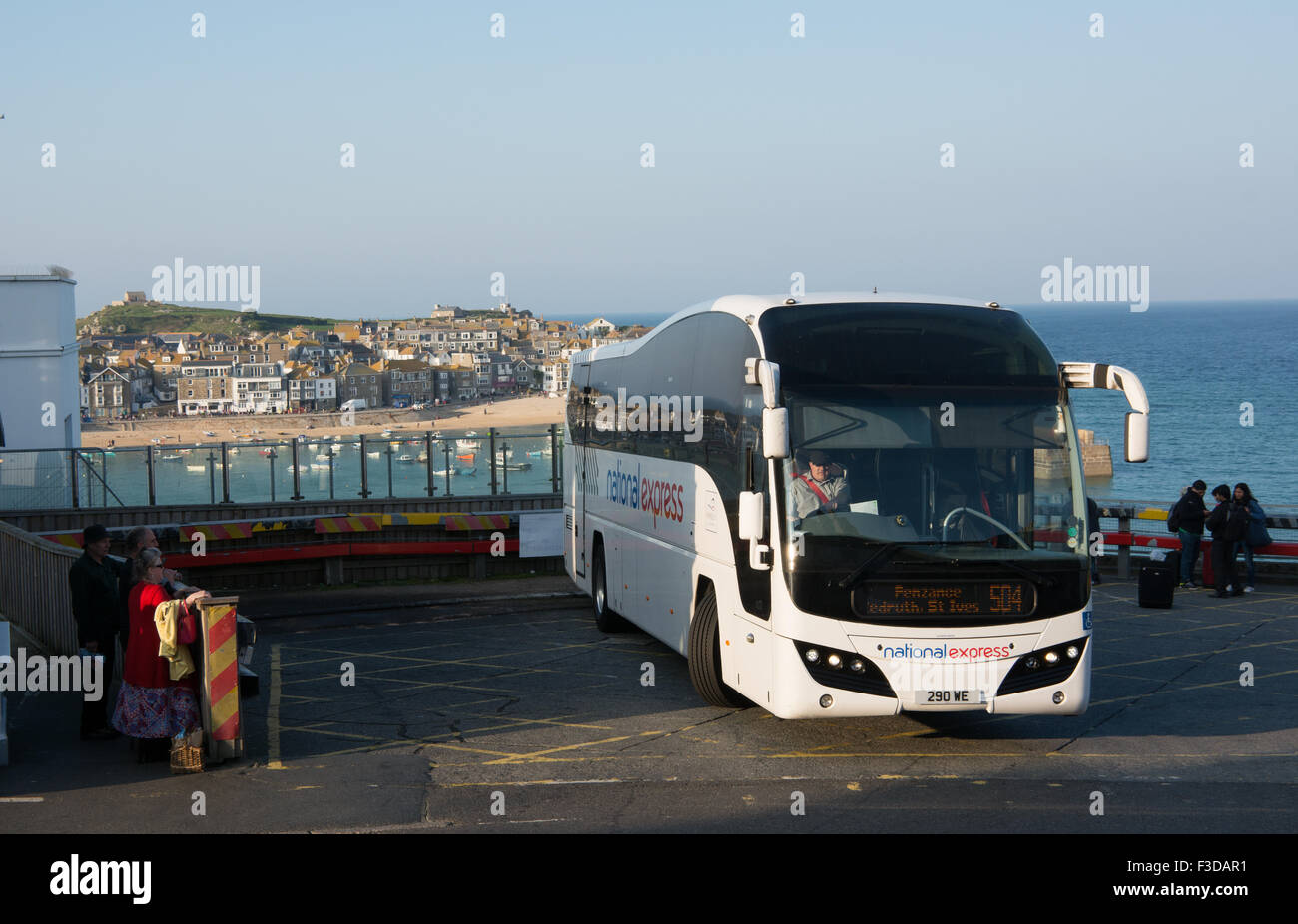 A National Express Volvo coach with Plaxton Elite bodywork is just ...