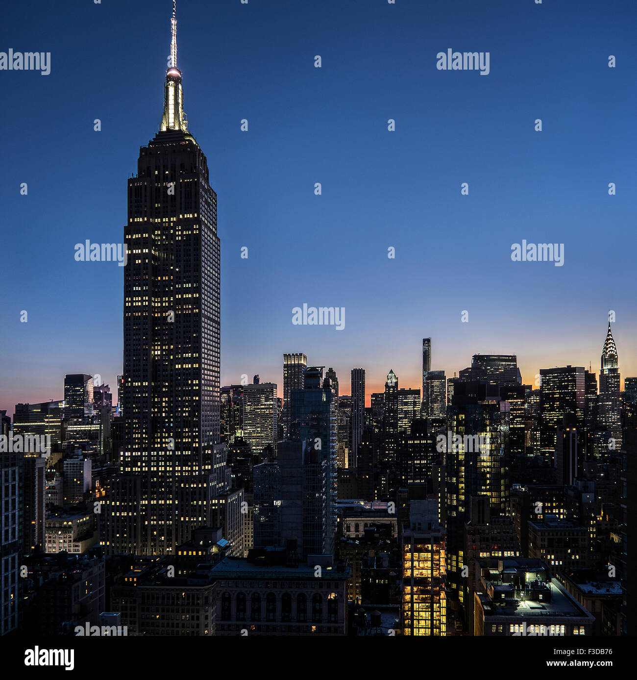 Cityscape at dusk Stock Photo - Alamy
