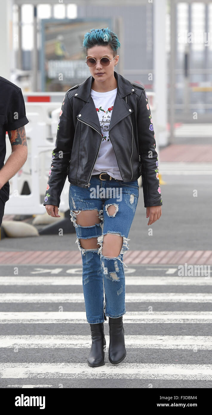 Ashley Nicolette Frangipane aka Halsey, arrives at Heathrow Airport ...