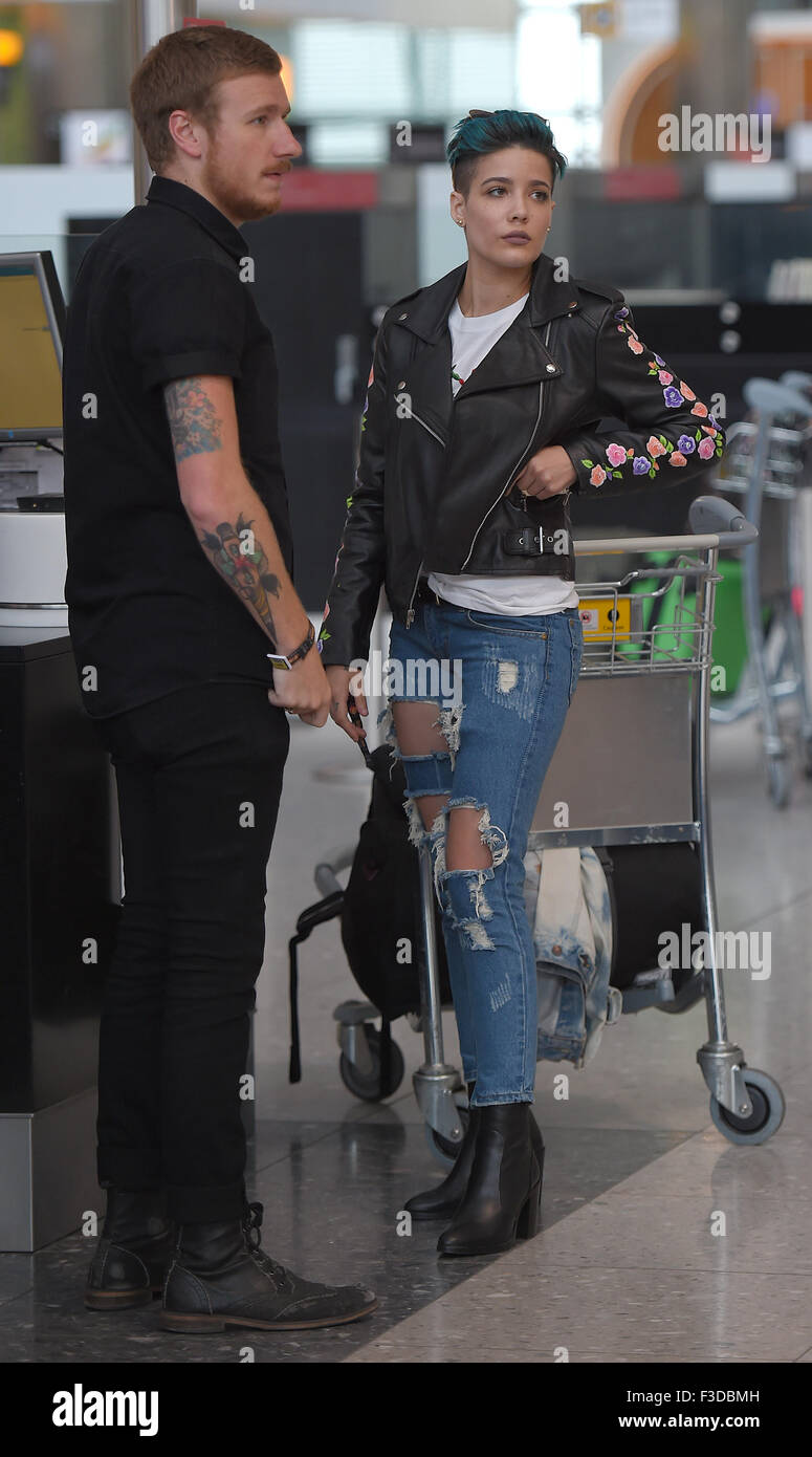 Ashley Nicolette Frangipane aka Halsey, arrives at Heathrow Airport ...