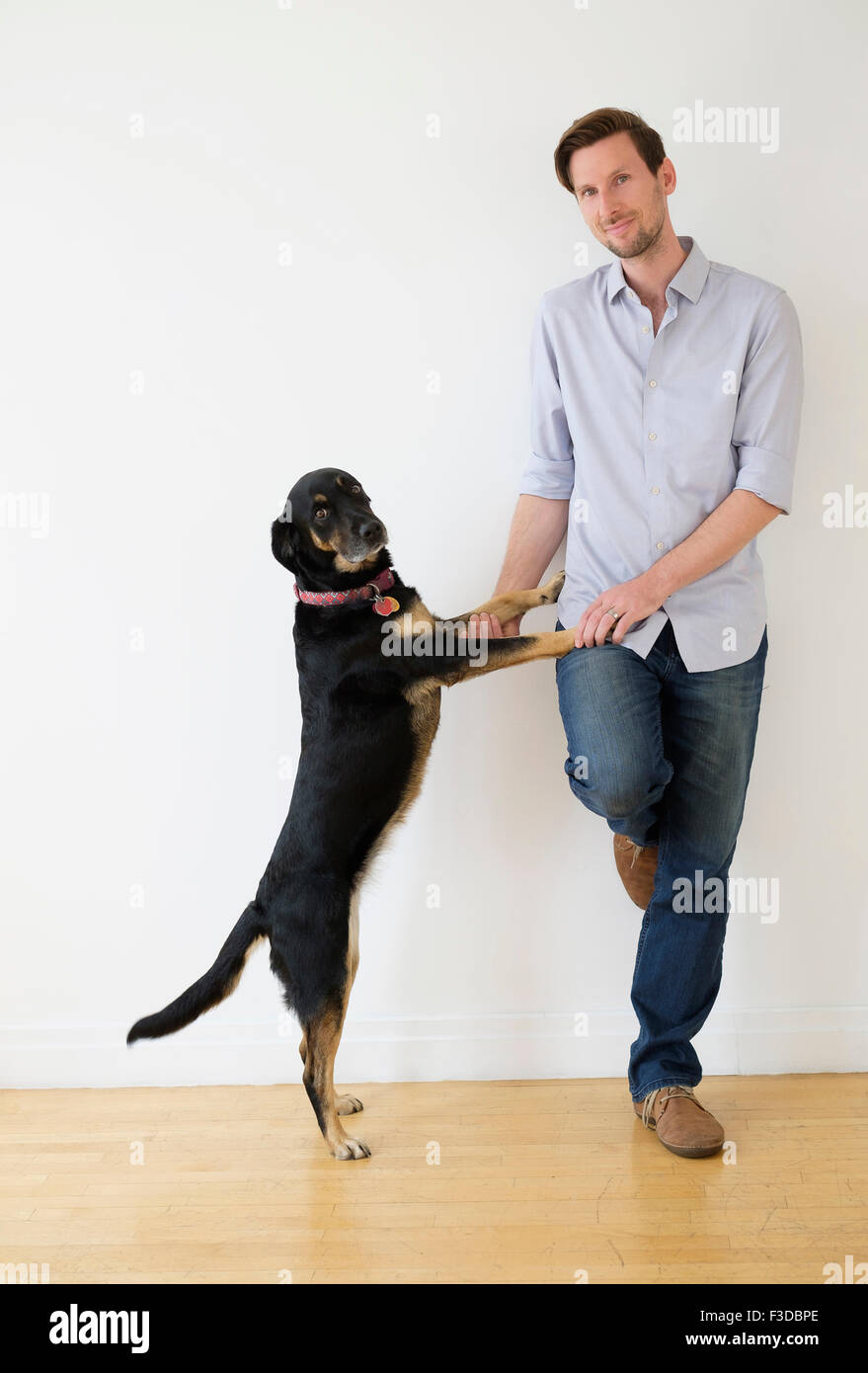 Portrait Man Dog Stock Photos & Portrait Man Dog Stock Images - Alamy
