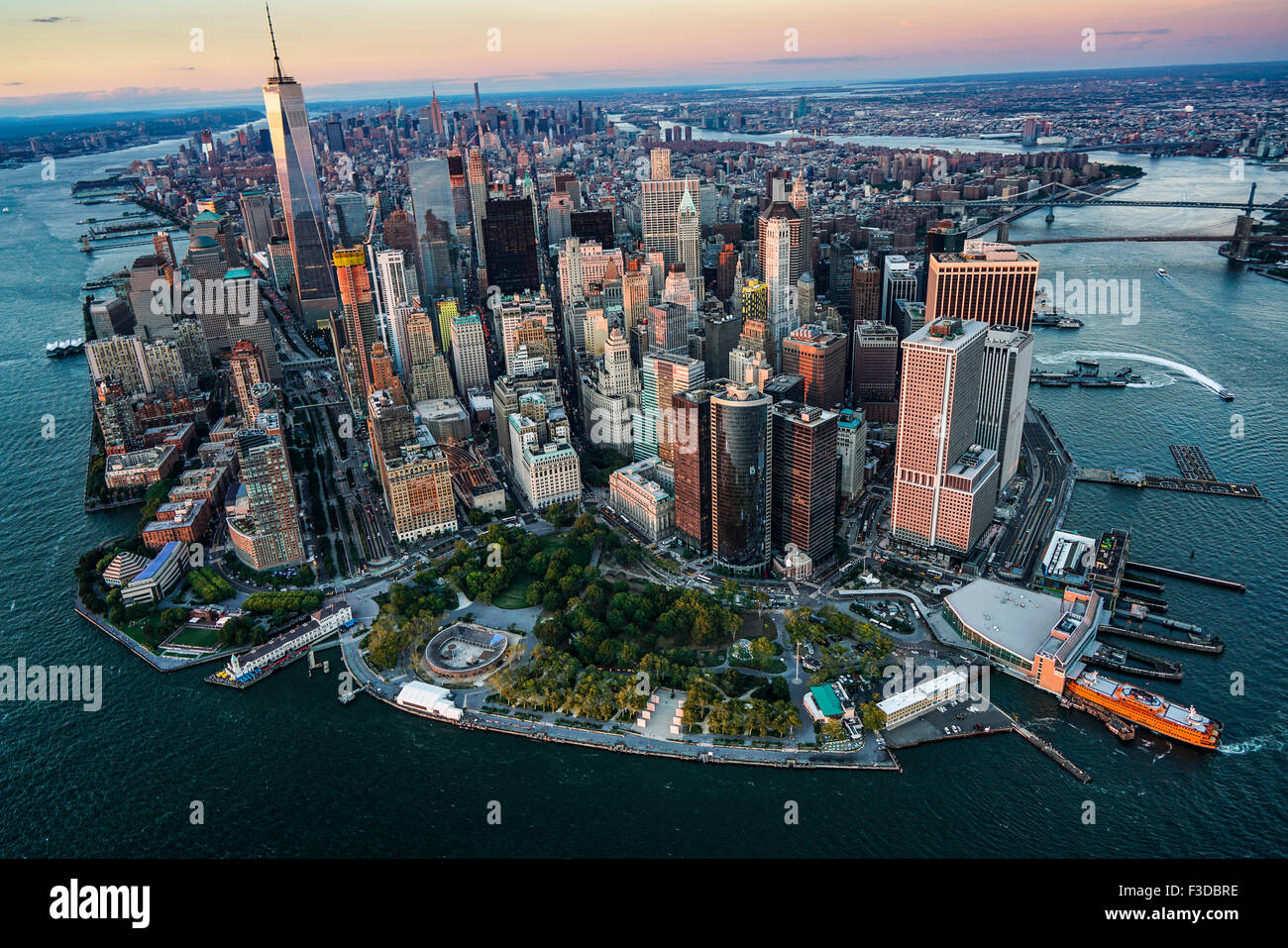 Aerial view of downtown district Stock Photo - Alamy