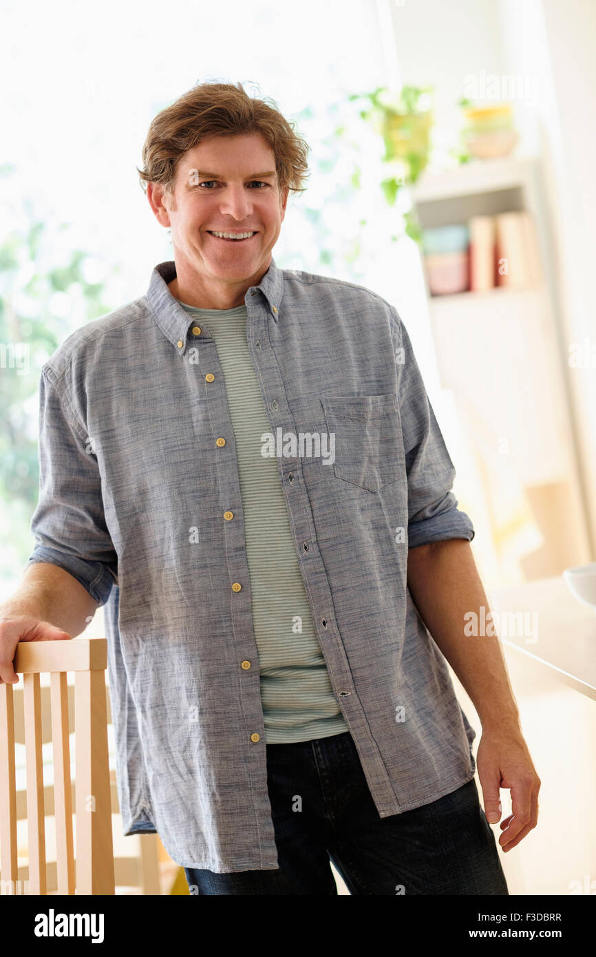 Portrait of mature man indoors Stock Photo - Alamy
