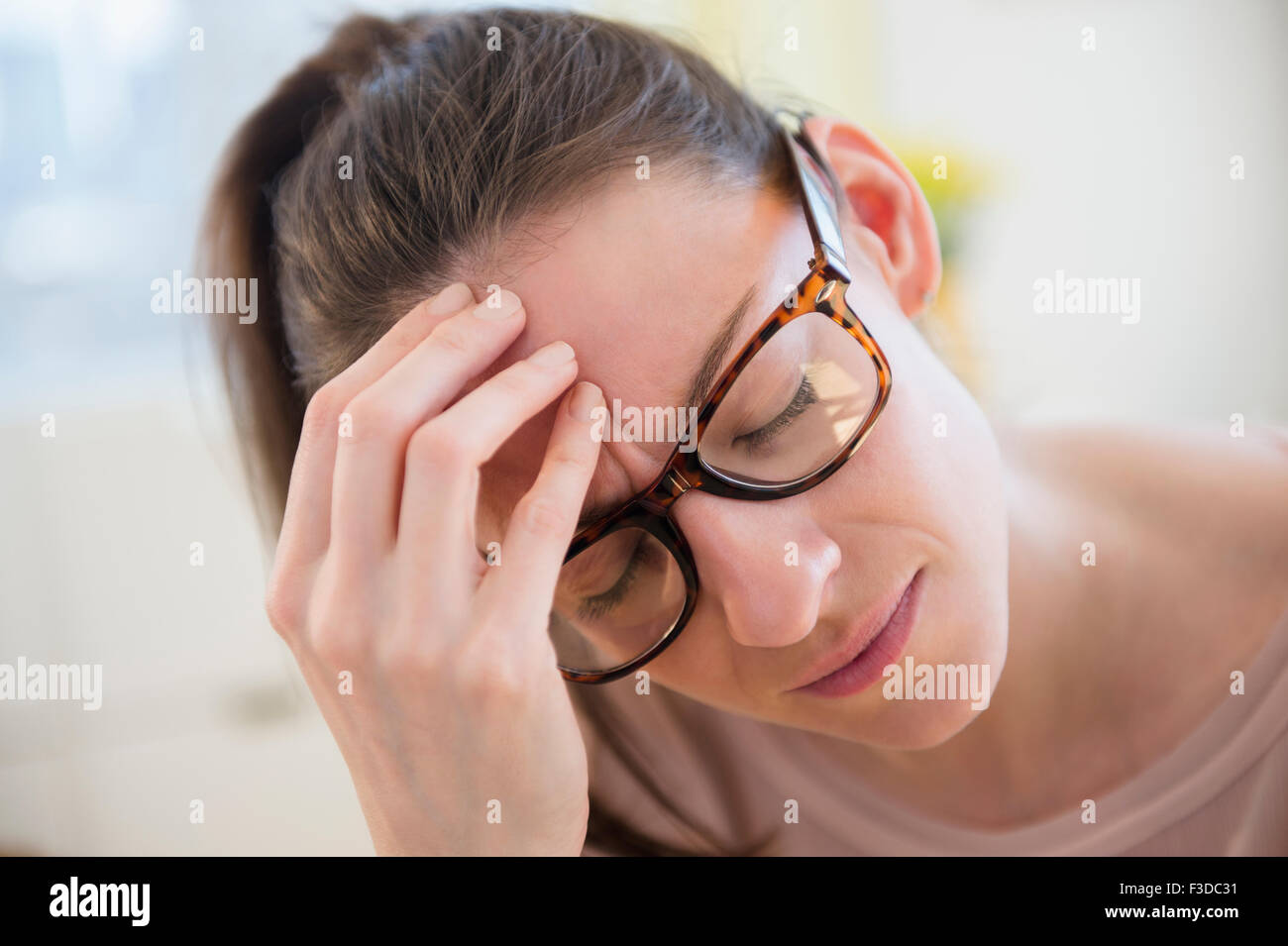 Very tired woman hi-res stock photography and images - Alamy
