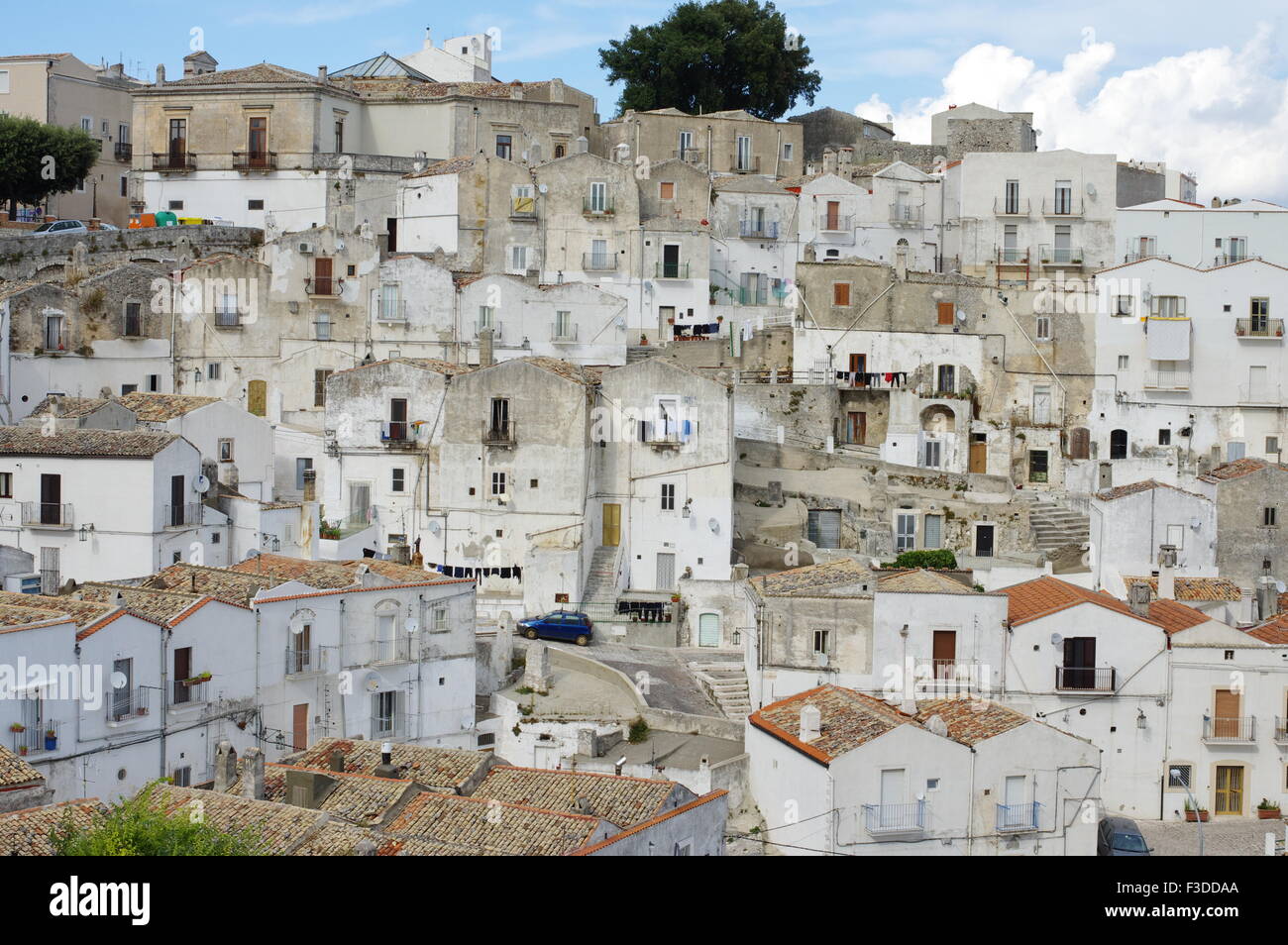 Monte Sant’ Angelo, Italy - September 11, 2015: view of a portion of ...