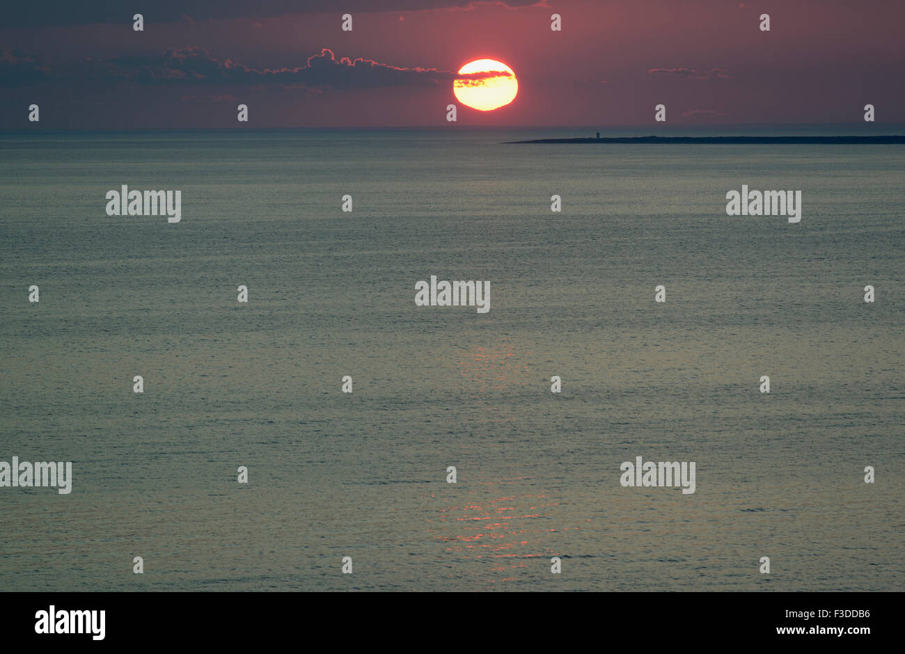 View of sunset sea Stock Photo - Alamy