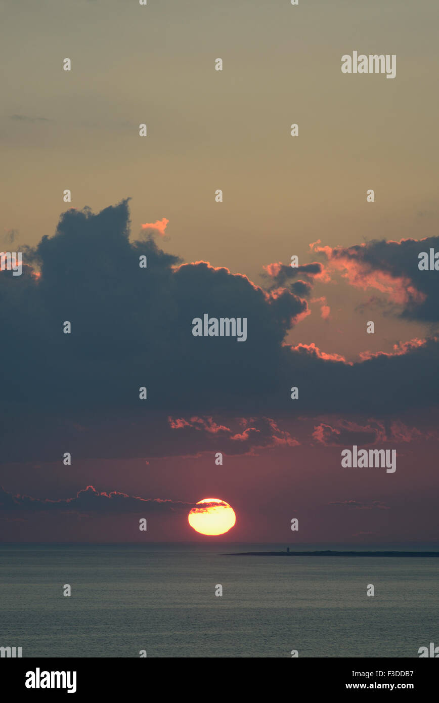 View of sunset sea Stock Photo - Alamy