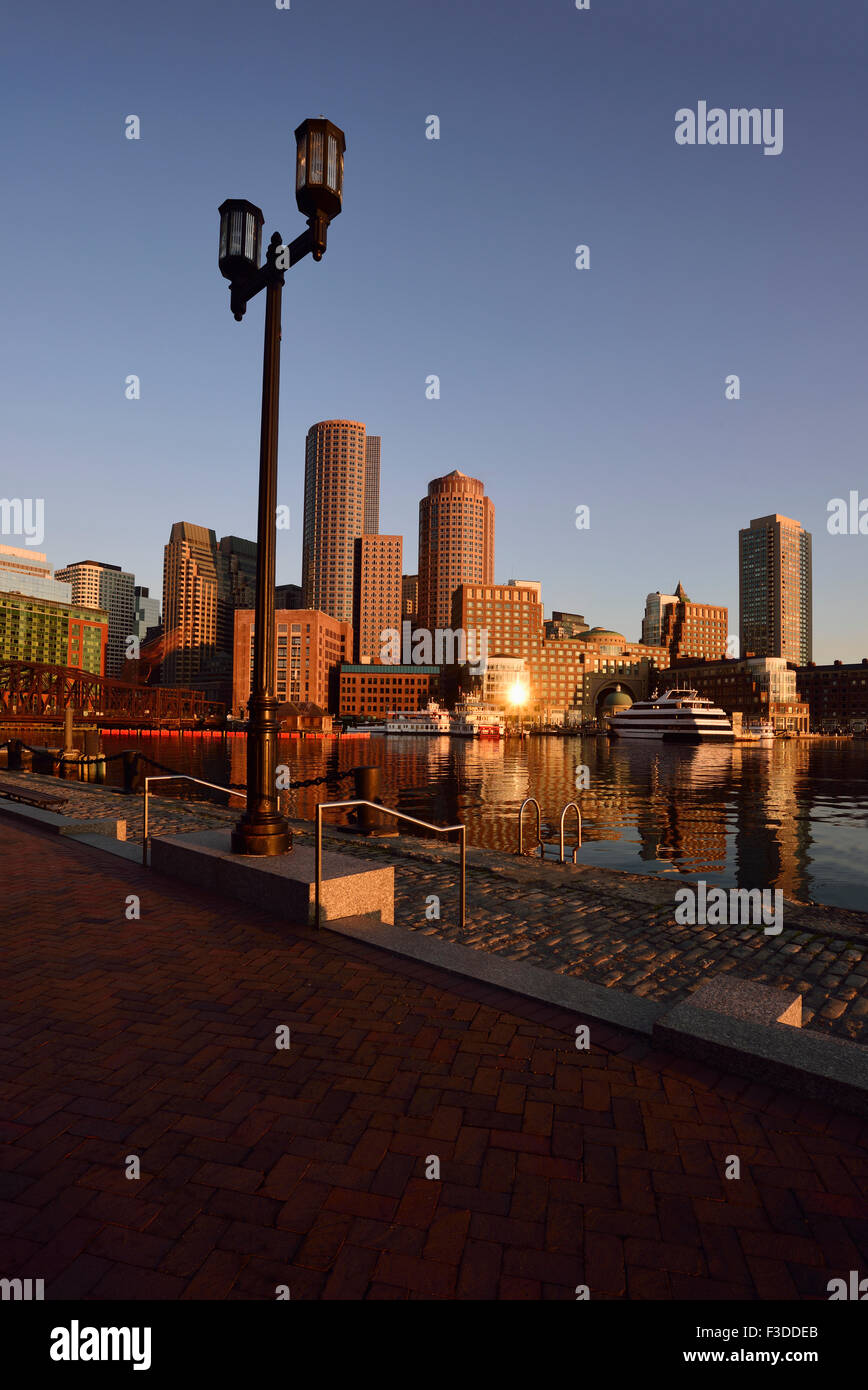 Waterfront from Fan Pier in morning Stock Photo - Alamy