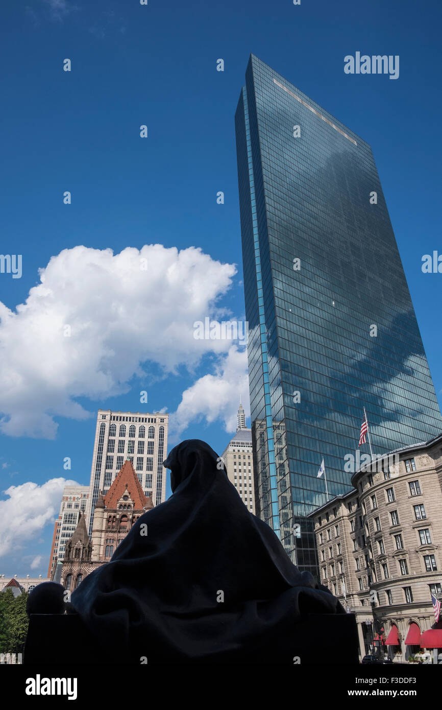 View of statue in Copley Square Stock Photo - Alamy