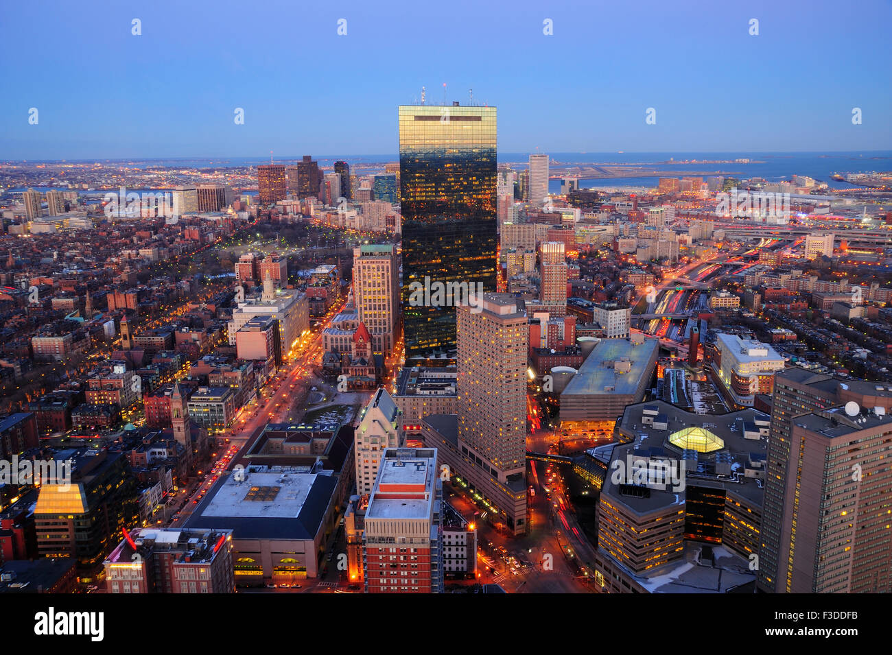 Boston skyline with the john hancock tower hi-res stock photography and ...