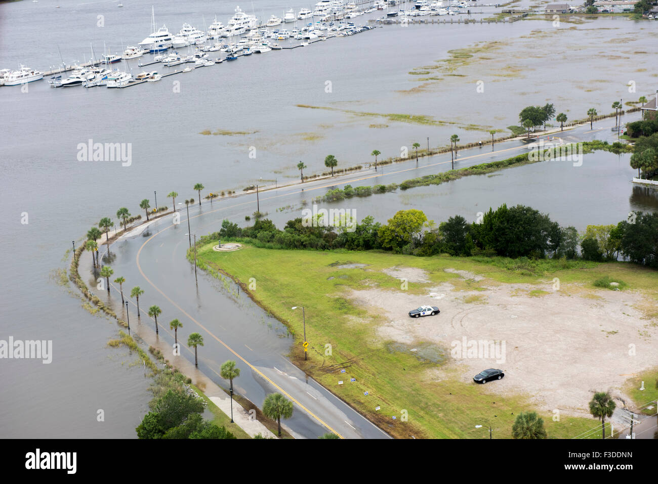 Charleston, South Carolina, USA. 05th Oct, 2015. Aerial view of ...