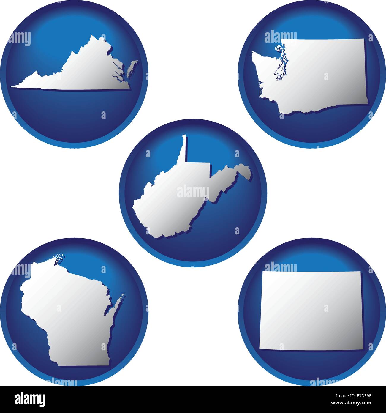 Five buttons Stock Vector Images - Alamy