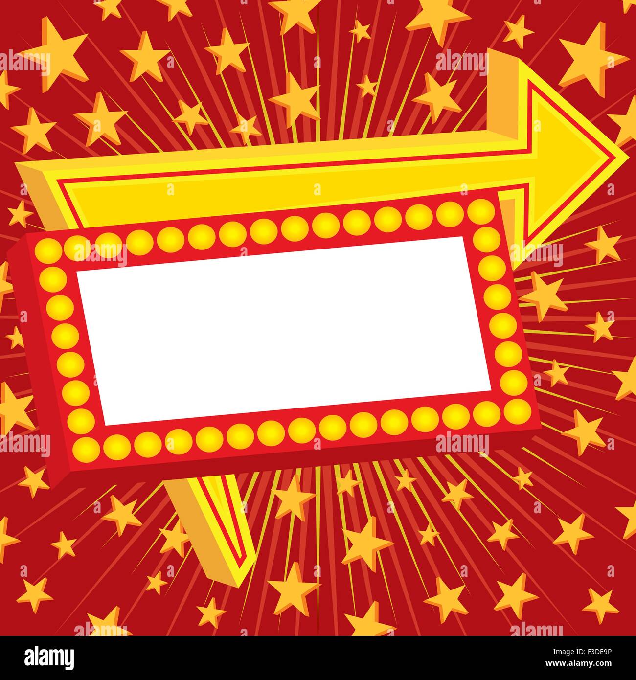 Advertising Sign with Stars Stock Vector Image & Art - Alamy