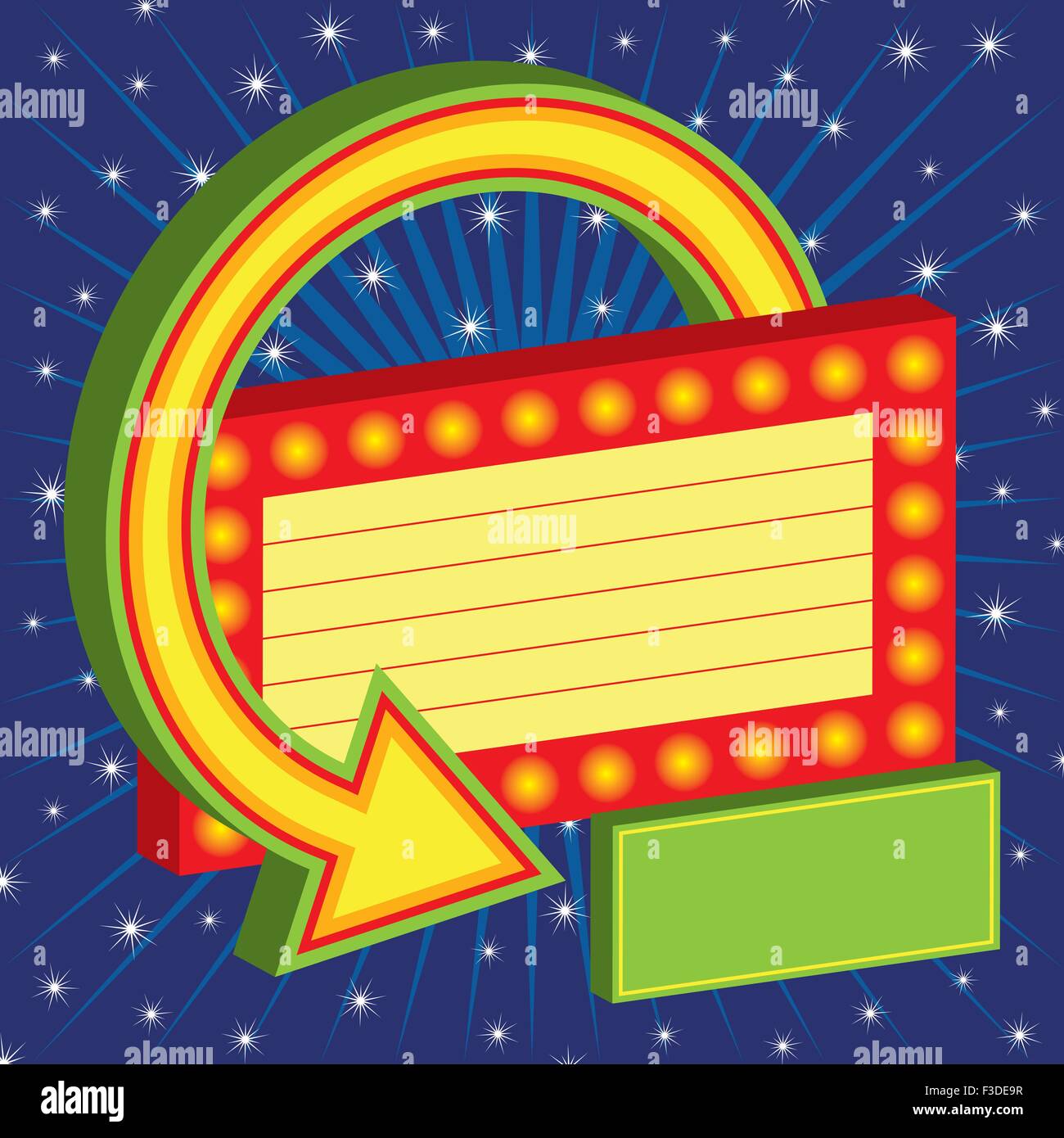 Retro Advertising Sign Stock Vector Image & Art - Alamy