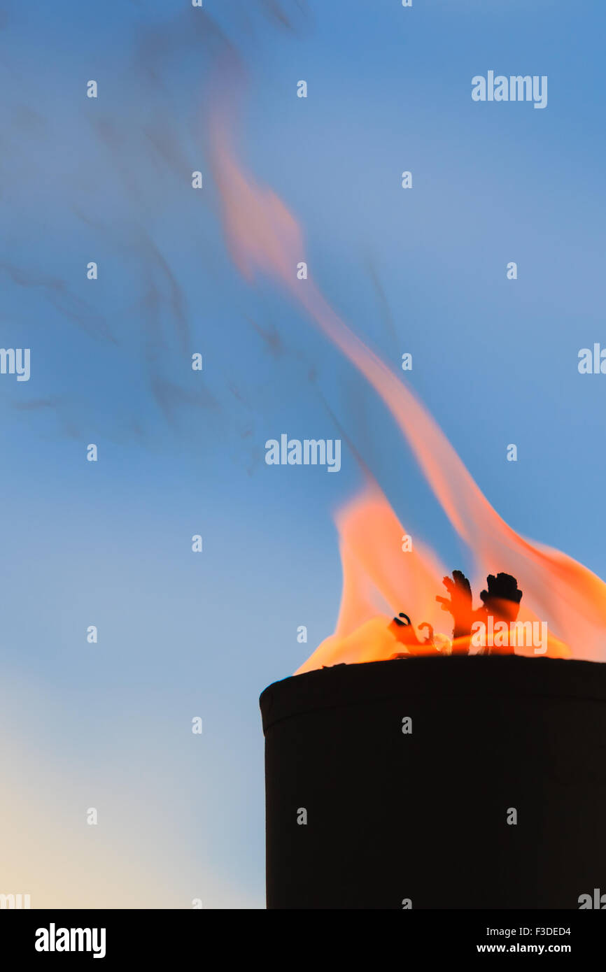 Movement of fire flame vigil light outdoor Stock Photo - Alamy