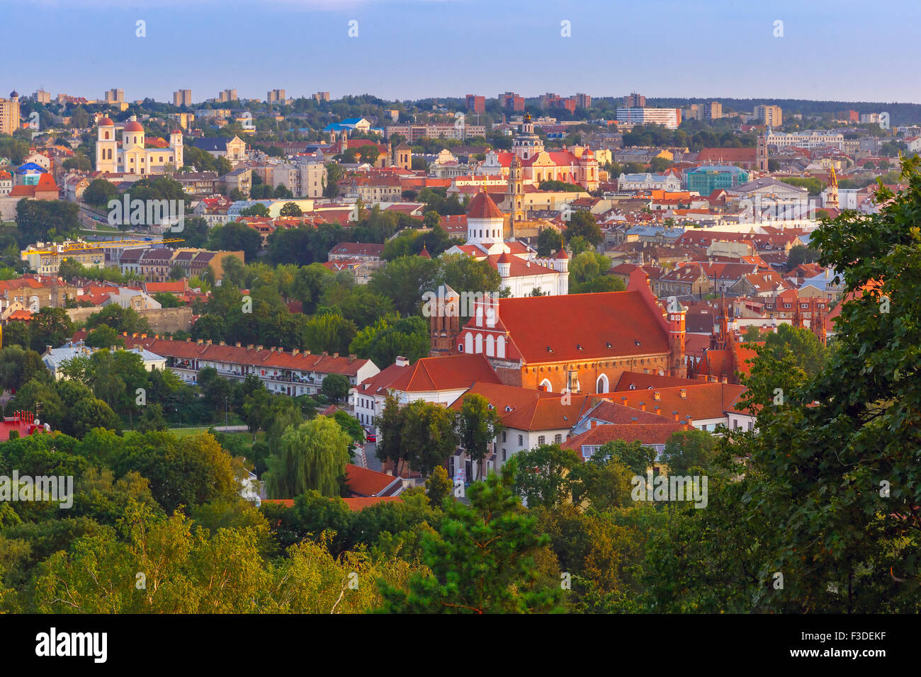 Aerial view over Old town of Vilnius, Lithuania Stock Photo - Alamy
