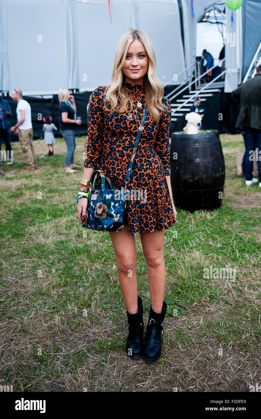 Laura Whitmore, Irish TV presenter, at Big Featival 2015 Stock Photo ...