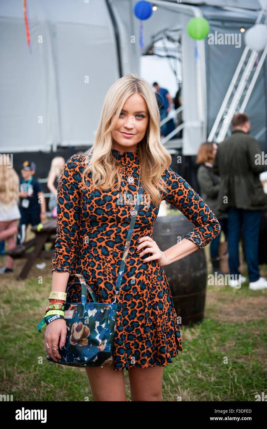 Laura Whitmore, Irish TV presenter, at Big Featival 2015 Stock Photo ...