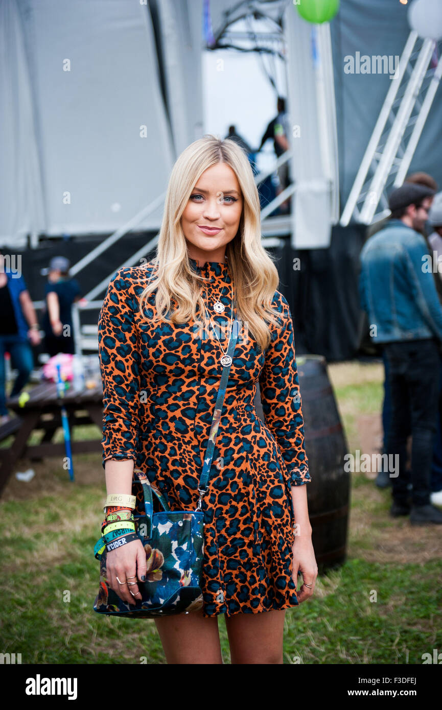 Laura Whitmore, Irish TV presenter, at Big Featival 2015 Stock Photo ...