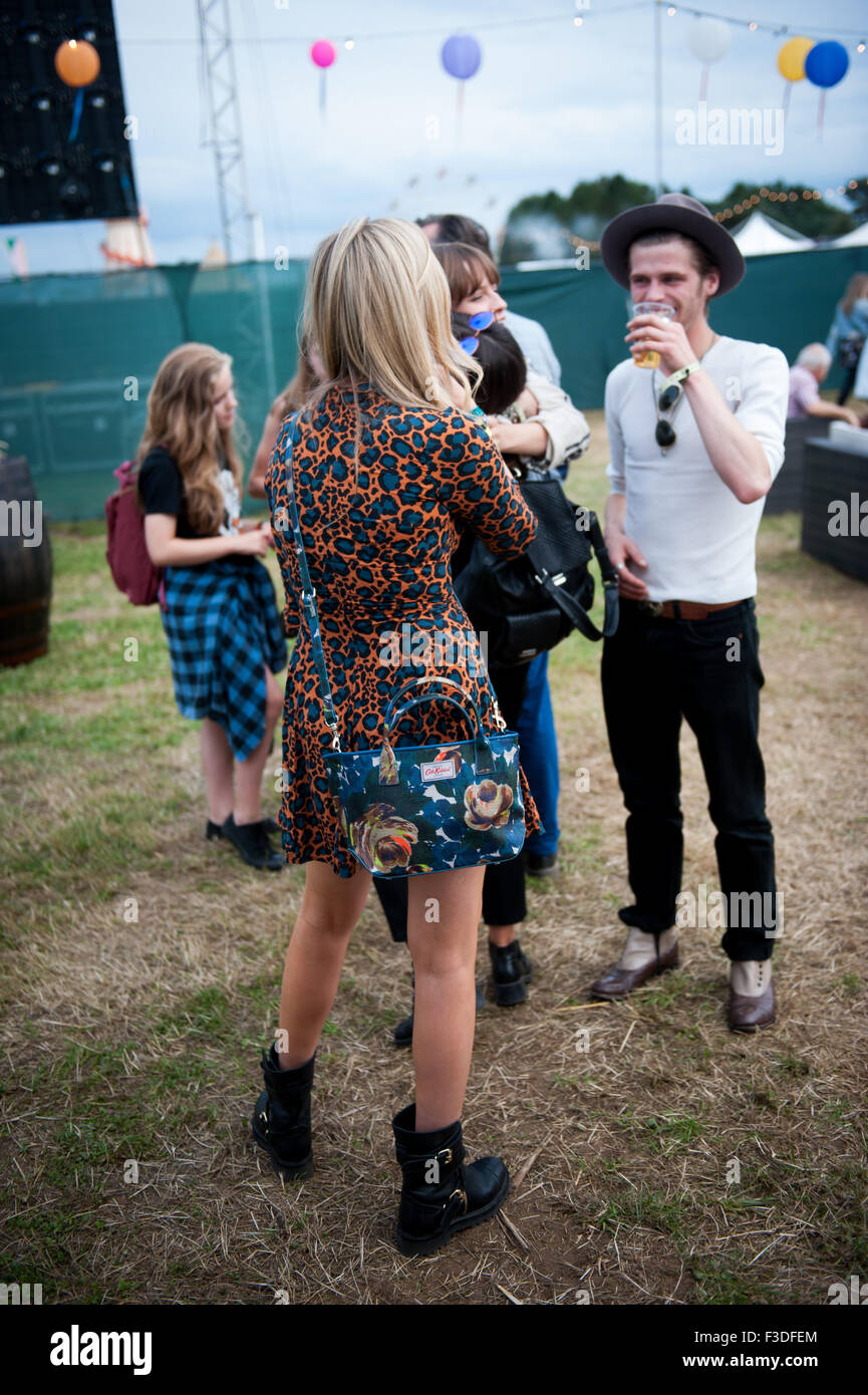 Laura Whitmore, Irish TV presenter, at Big Featival 2015 Stock Photo ...