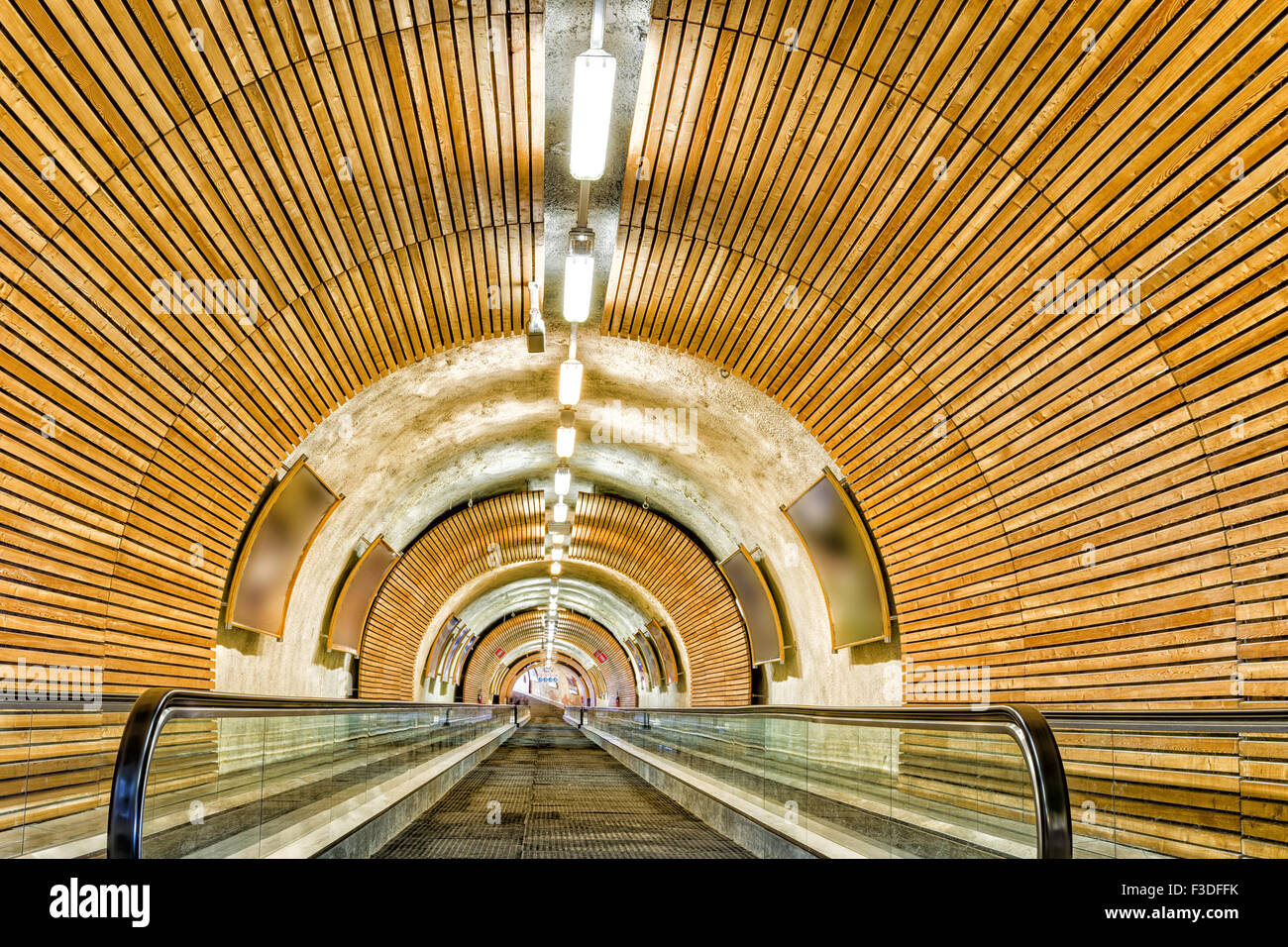 Moving walkways gallery Stock Photo - Alamy