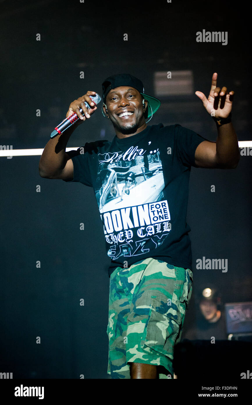 Dizzee Rascal in concert at Big Feastival in 2015 Stock Photo - Alamy