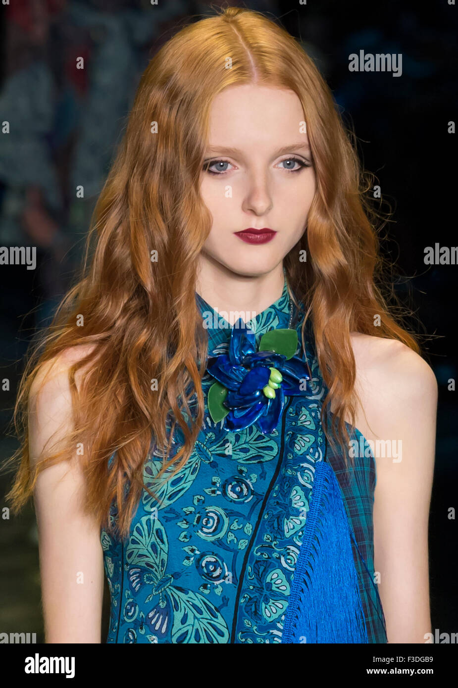 New York City, USA - September 16, 2015: Madison Stubbington walks the ...