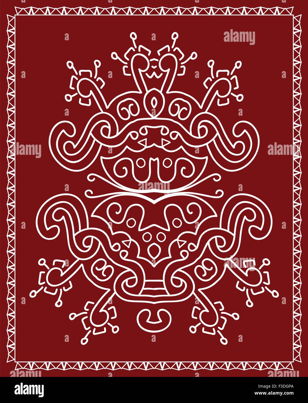Folk, Tribal Design, Motif, Wall Painting Vector Art Stock Vector Image ...